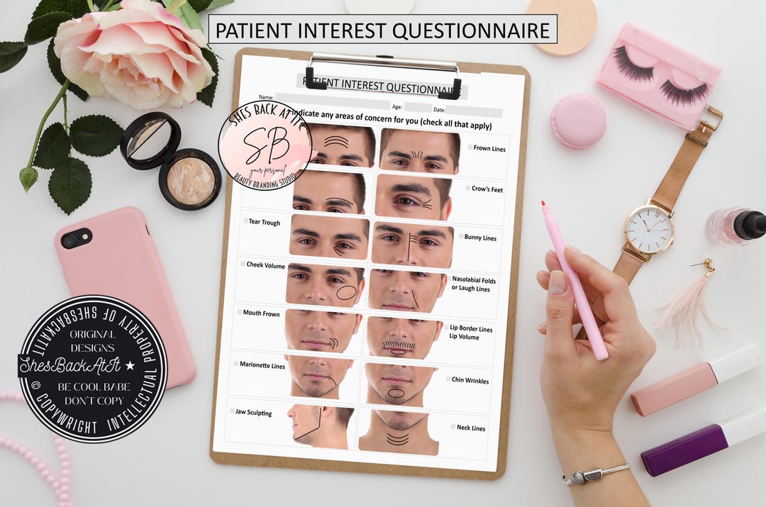 Cosmetic Interest Form Template, Client Questionnaire, Patient Skin ...