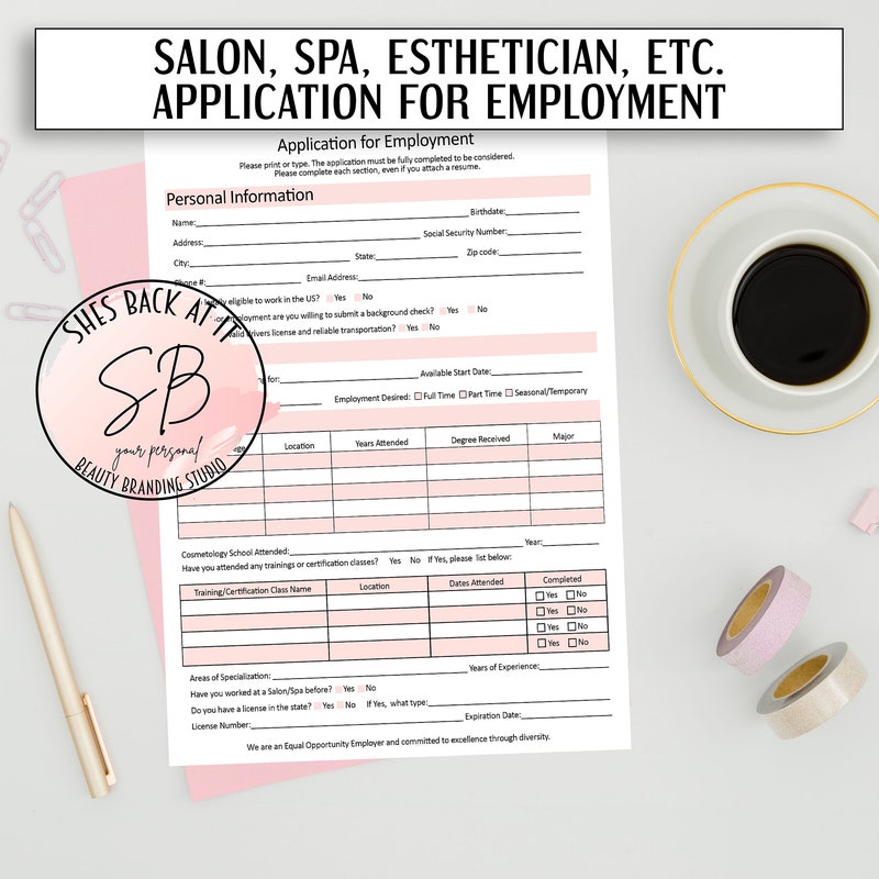 Hair Salon Forms - Etsy