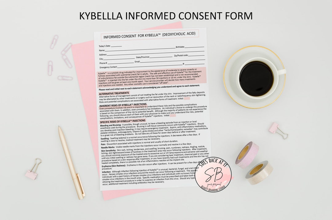 Kybella Consent Form, Kybella Injections Consent Forms Kybella Post ...
