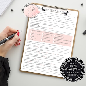 Spanish Medical History Form, Spanish Client Intake Form, New Client ...