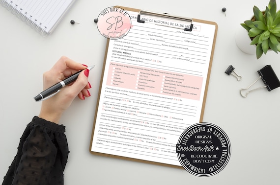 Spanish Medical History Form Spanish Client Intake Form New - Etsy
