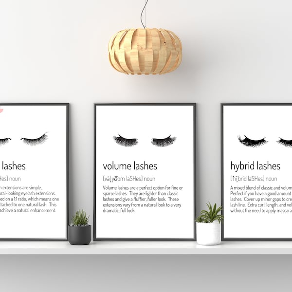 Lashes Printable - Etsy