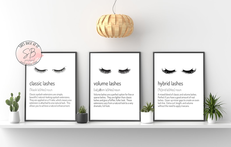 Choose Your Lash Style Printable, Esthetician Decor, Lashes Decor ...