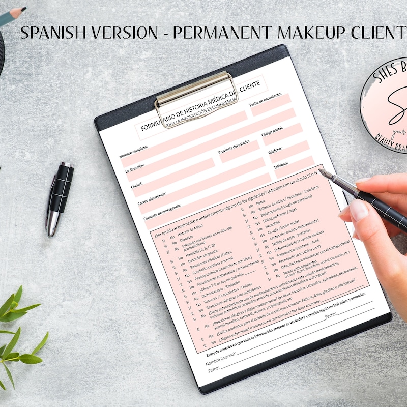 Makeup Consent Form - Etsy