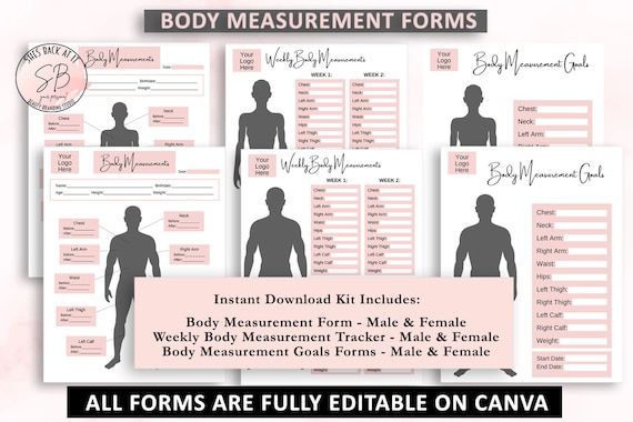 Body Measurement Tracker Form Fitness Tracker Body | Etsy