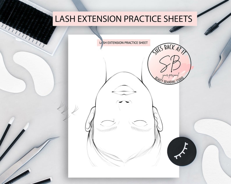Eyelash Extension Practice Sheets, Eyelash Extension Forms, Lash ...
