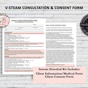 V-steam Consultation Form, Vaginal Steam Forms, V-steam Consent Forms ...