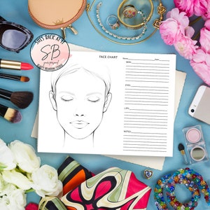 Makeup Artist Templates, Makeup Artist Practice Sheets, Freelance ...