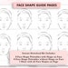 Makeup Artist Face Chart, Face Chart, Face Shape Guide, Face Chart ...