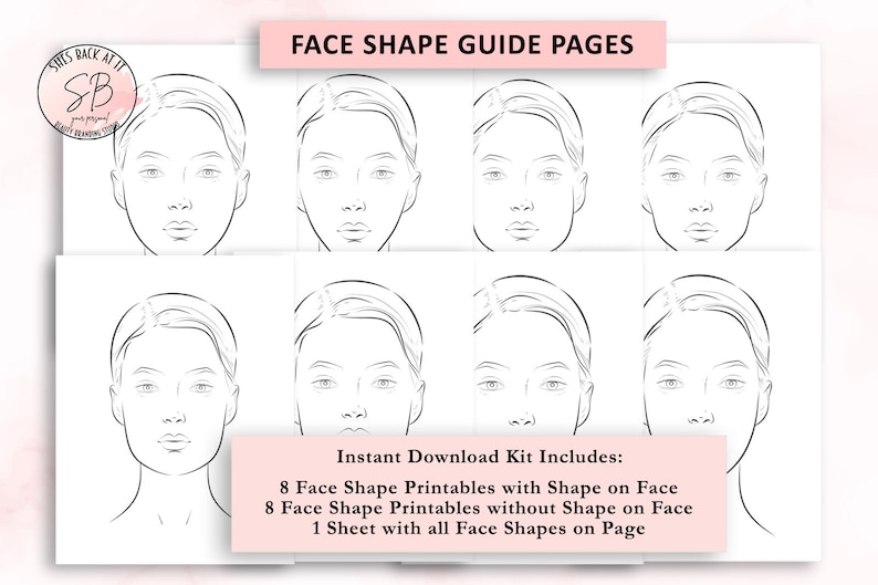 Makeup Artist Face Chart, Face Chart, Face Shape Guide, Face Chart ...