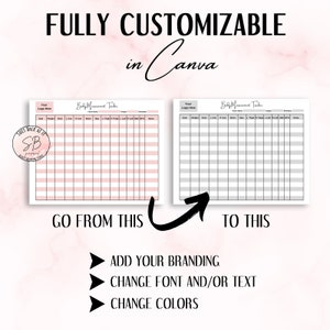 Body Measurement Tracker Form, Body Contouring Measurement Tracker ...