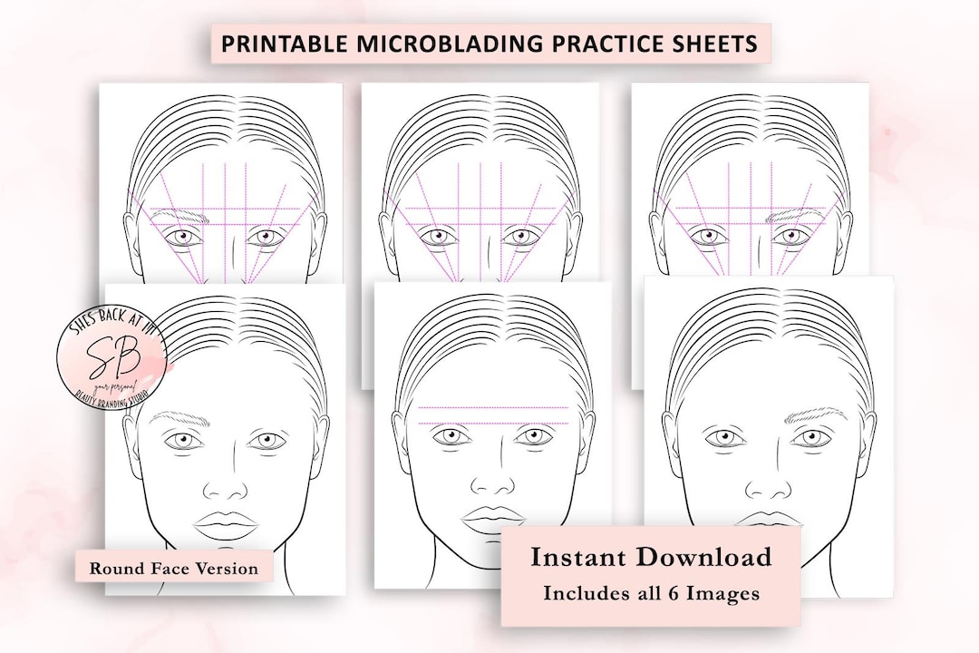 Eyebrow Mapping Training Forms Brow Mapping Practice Sheets ...
