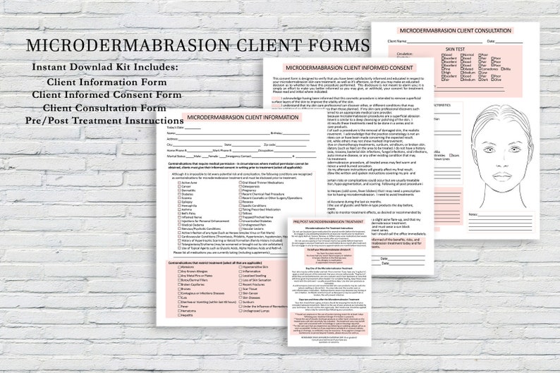 Microdermabrasion Forms, Microdermabrasion Technician ...