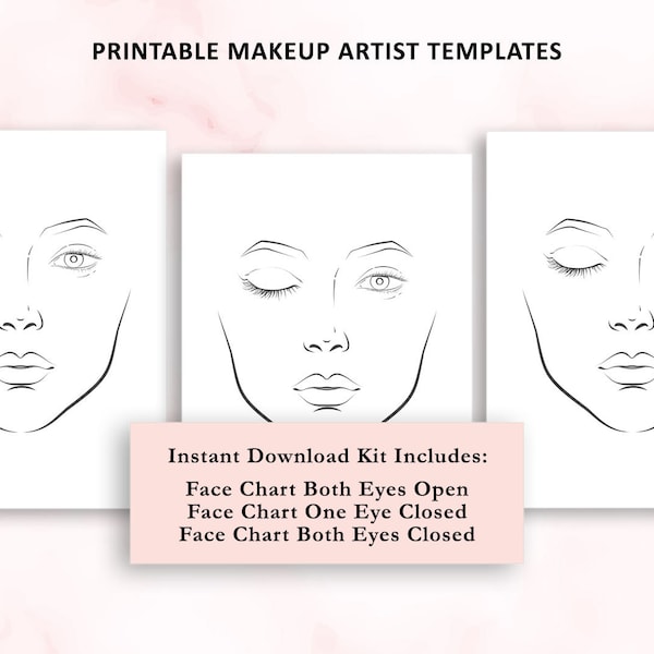 Make up Practice Sheets - Etsy