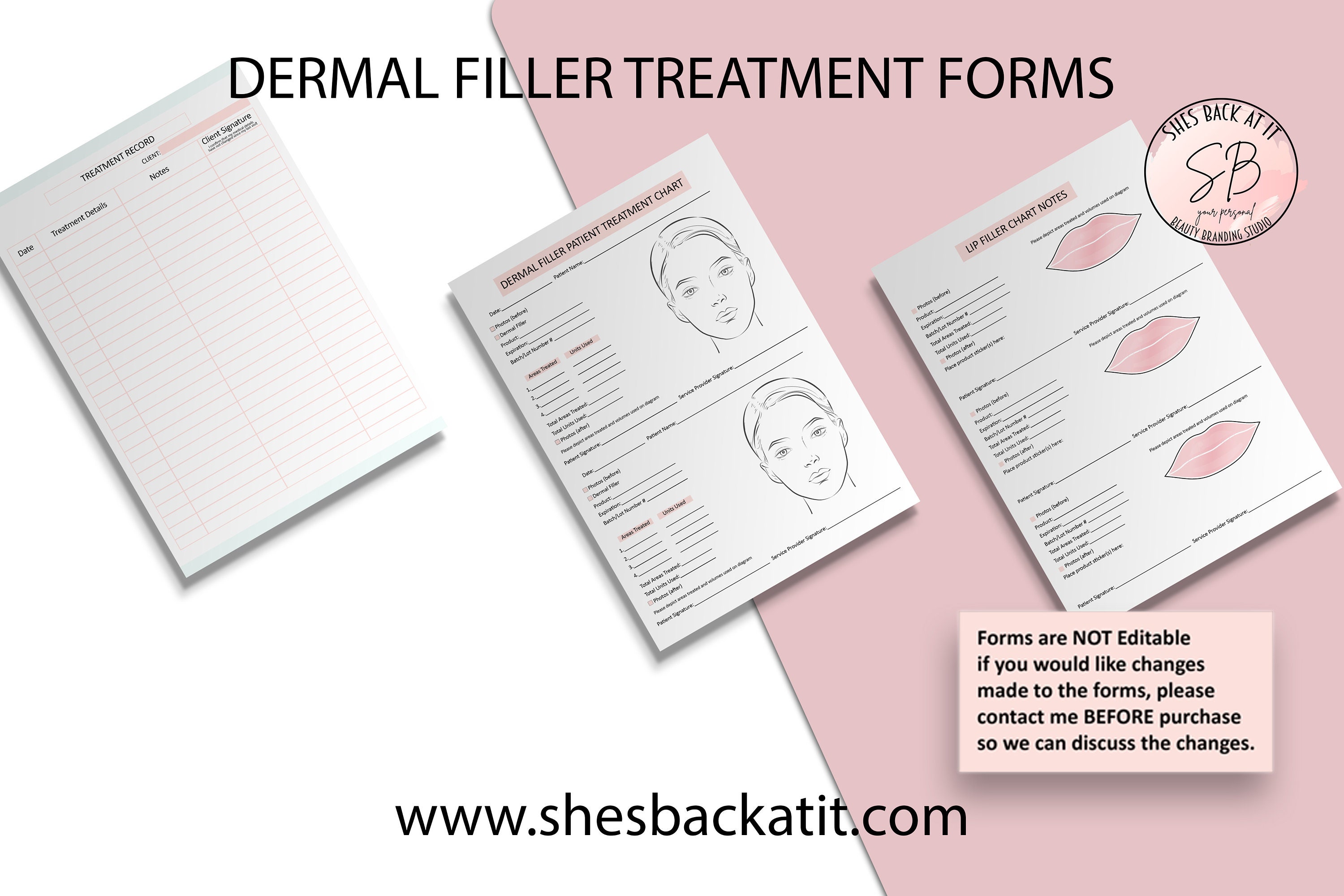 Dermal Filler Consultation Form Injectables Consent Forms | Etsy