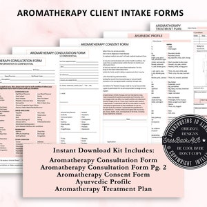 Aromatherapy Consultation and Consent Forms, Aromatherapy Client Intake ...