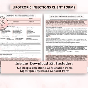 Lipotropic Consent Forms, Lipo Mino Shot Informed Consent, Lipotropic ...