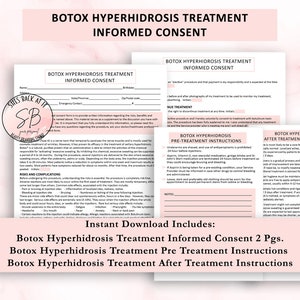 Botox for Hyperhidrosis Informed Consent Forms, Botox Hyperhidrosis ...