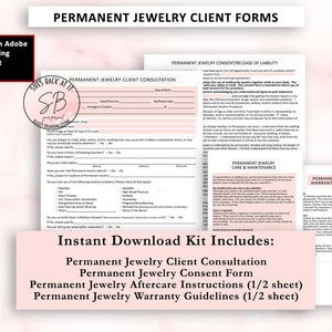 Permanent Jewelry Consent Form, Editable Permanent Jewelry Waiver ...
