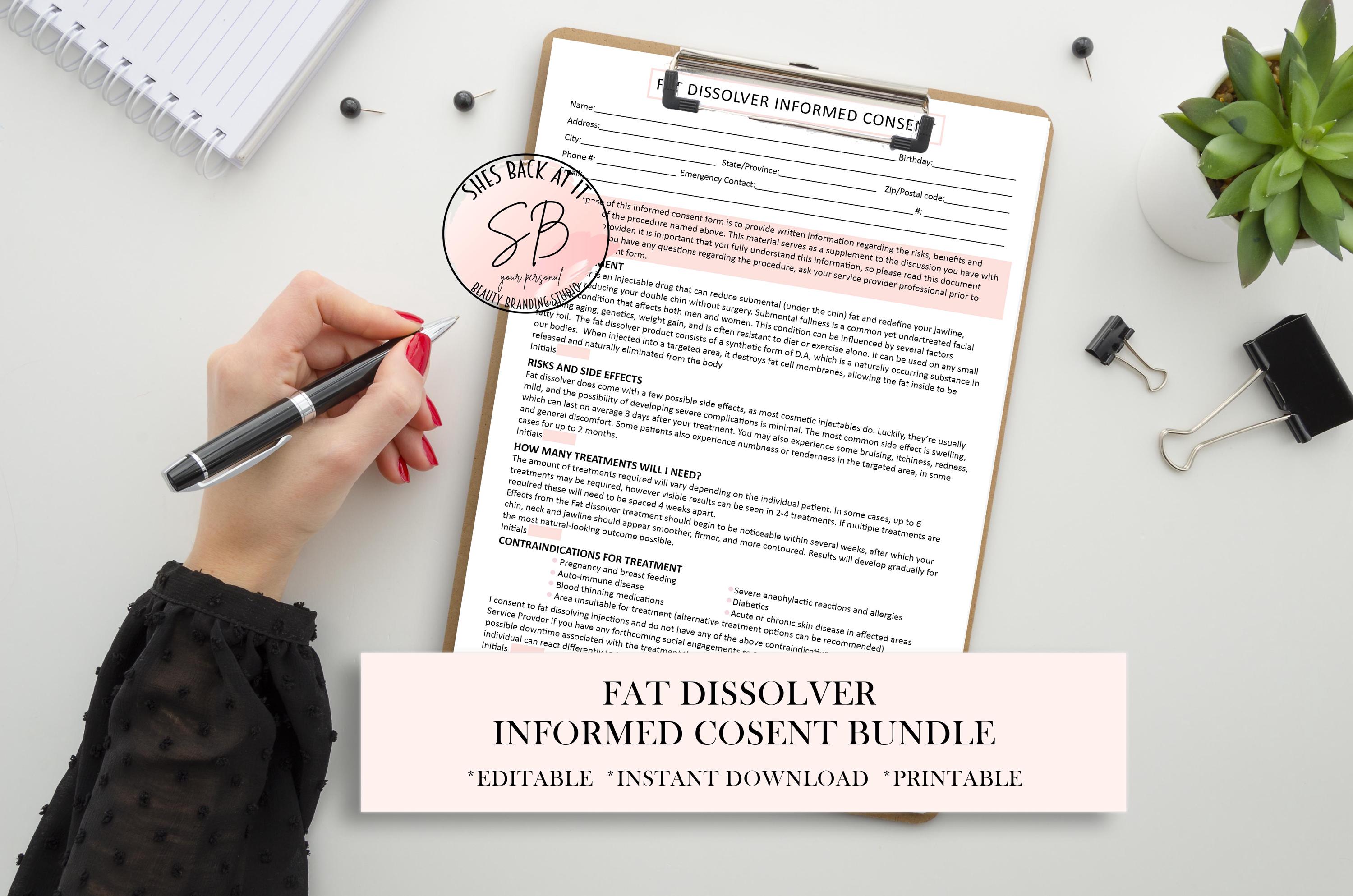 Fat Dissolver Informed Consent Template, Aqualyx Fat Dissolver Consent ...