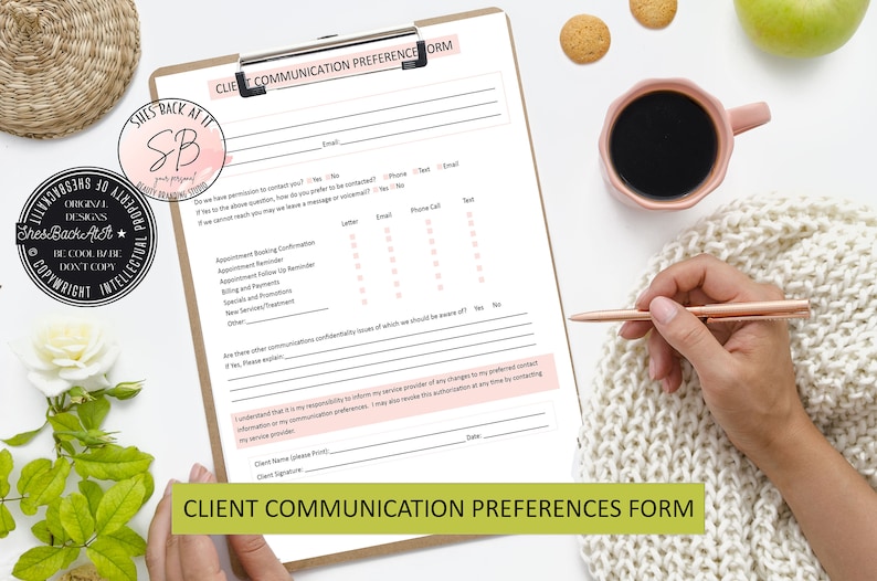 Client Communication Form Communication Preference Form - Etsy