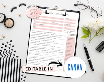 Editable Waxing Client Intake and Consent Form - Etsy