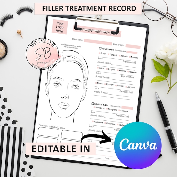 Botox Record Sheet - Etsy