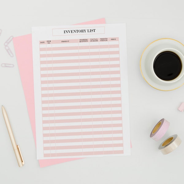 Salon Inventory Spreadsheet - Etsy