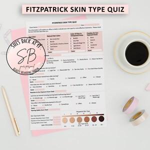 Fitzpatrick Skin Type Quiz Template, Medspa Skin Assessment, Aesthetic ...