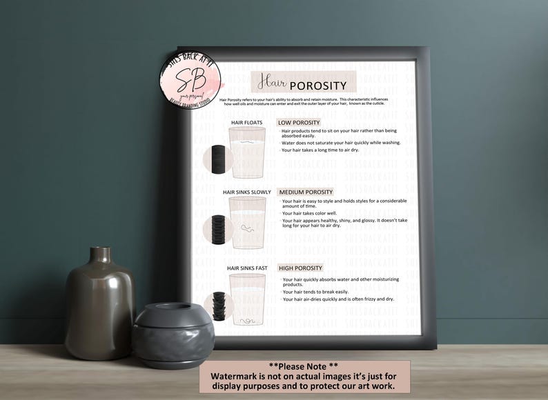 Hair Porosity Reference Chart Poster, Printable Beauty Salon Decor - Etsy