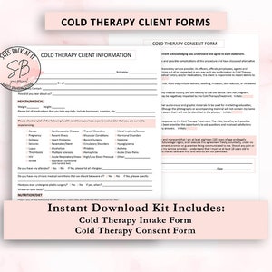 Cold Therapy Treatment Consent Form, Ice Therapy Consent Form ...