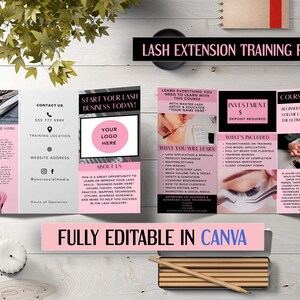 Lash Extension Training Flyer, Brochure, Lash Extension Brochure ...