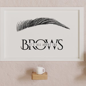 Eyebrow Printable, Esthetician Decor, Brow Decor, Beauty Salon Decor ...