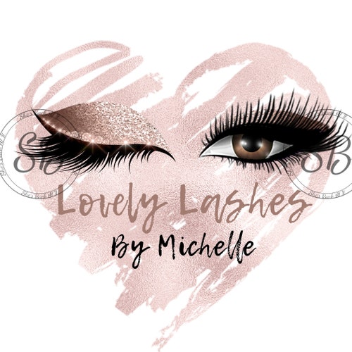 Custom Logo Lashes Logo Eyelash Logo Cosmetics Logo Rose - Etsy