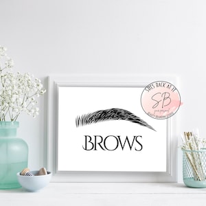 Eyebrow Artist Printable, Esthetician Decor, Brow Decor, Beauty Salon ...