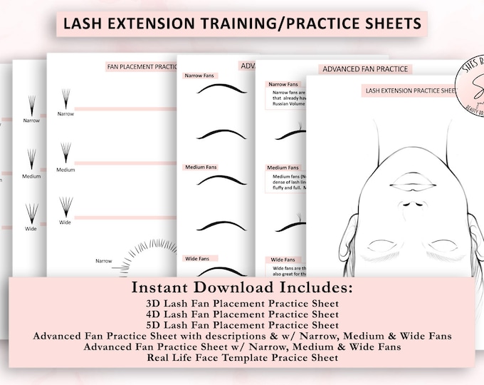 Lash Map Sheets, Printable Lash Mapping Sheets, Eyelash Extensions Form ...