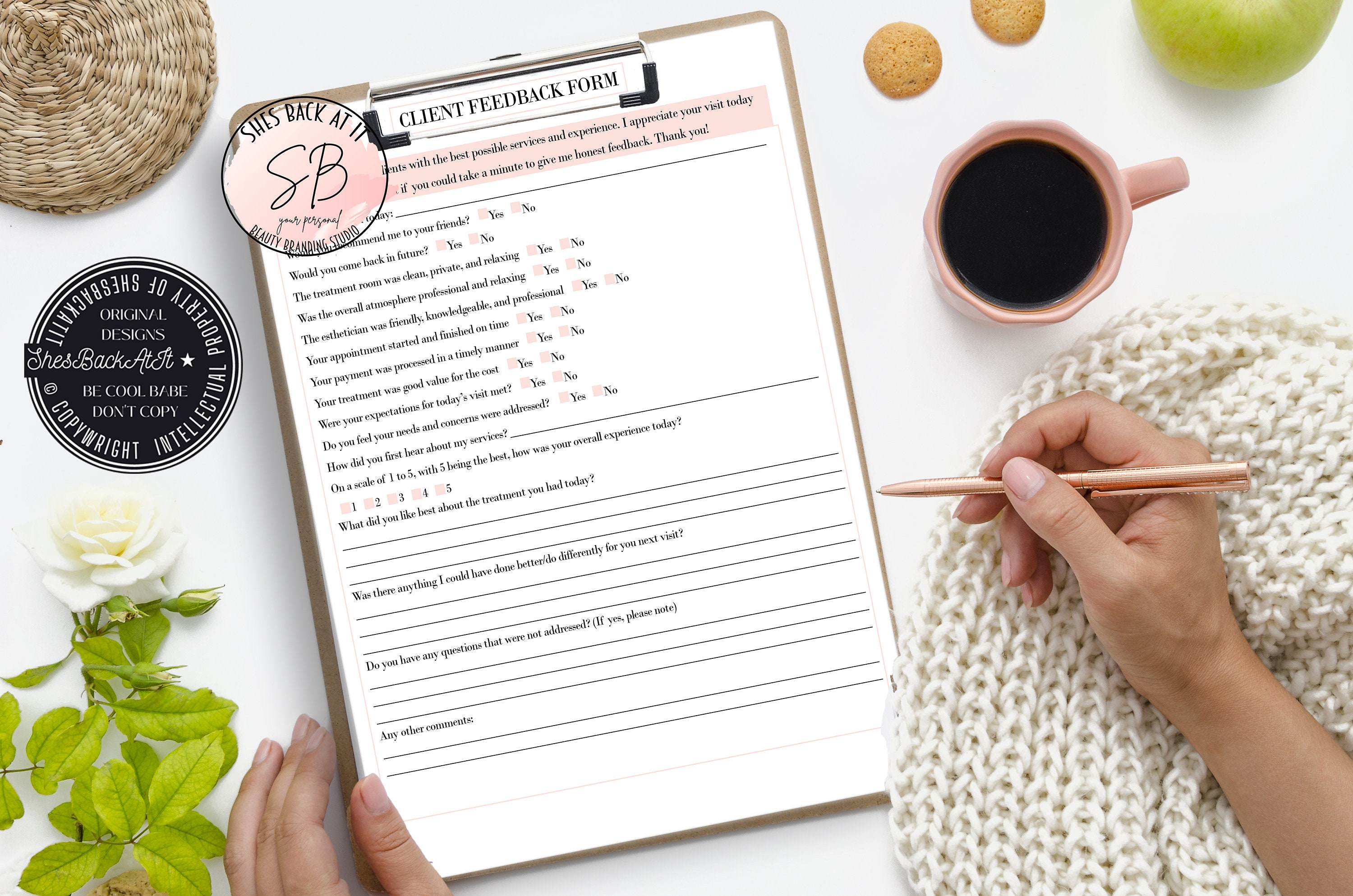 Salon Client Feedback Form Client Feedback Form Client | Etsy Australia