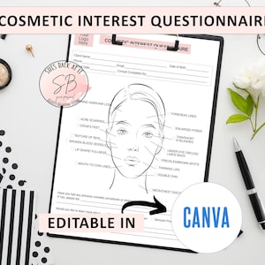 Cosmetic Interest Questionnaire, Aesthetic Interest Questionnaire ...