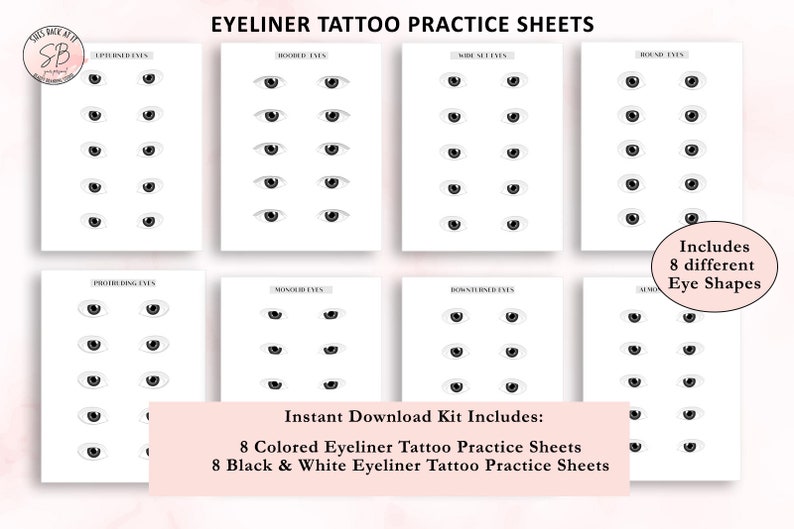 Lash Practice Sheets Lash Extension Training Sheets Eye - Etsy
