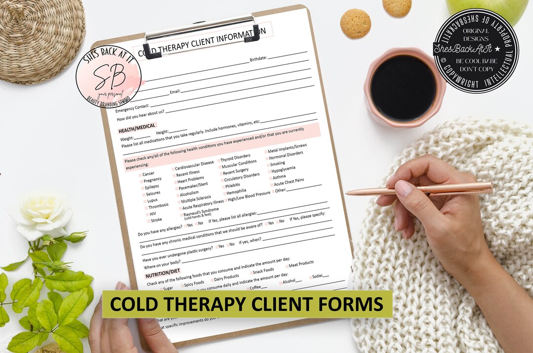 Cold Therapy Treatment Consent Form, Ice Therapy Consent Form ...