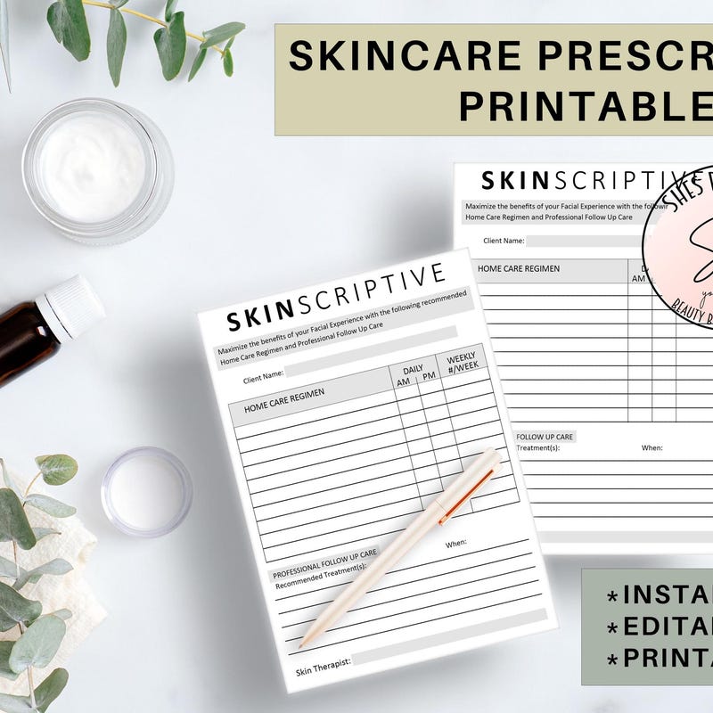 Skin Treatment Calendar - Etsy