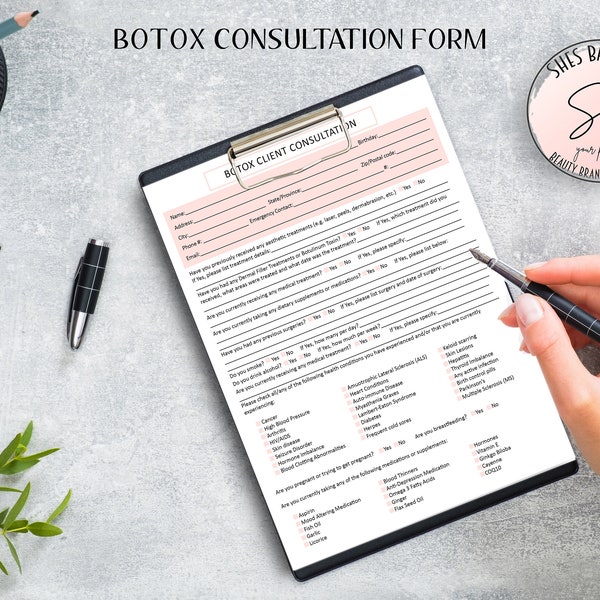 Botox Consent Form - Etsy