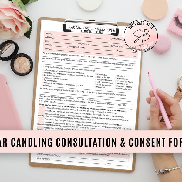 Ear Candling Consent Form - Etsy