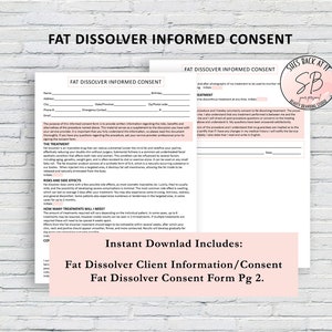 Fat Dissolver Consent Form, Aqualyx Fat Dissolver Consent, Fat ...
