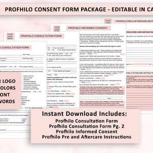 Editable Profhilo Consultation Form, Profhilo Consent Form, Injectables ...