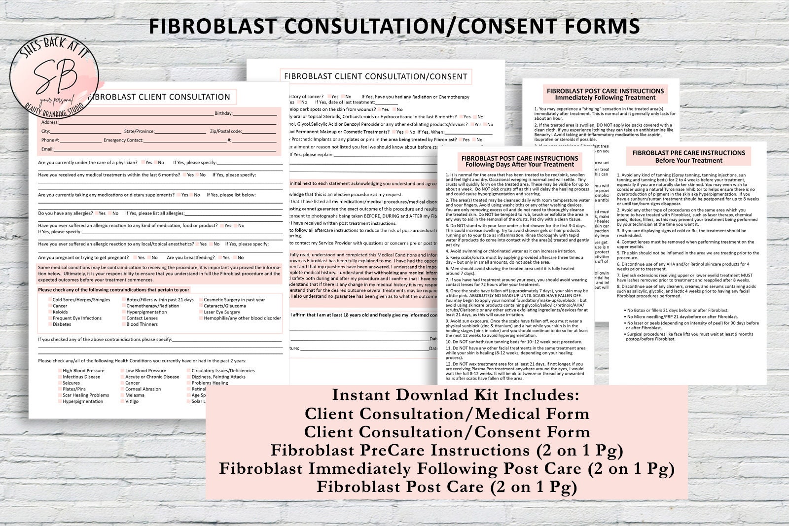 Fibroblast Consultation Forms Fibroblast Consent Form Plasma | Etsy