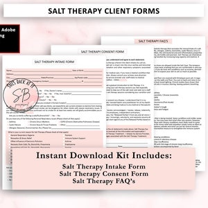 Salt Therapy Intake Form, Halotherapy Consent Form, Salt Therapy ...