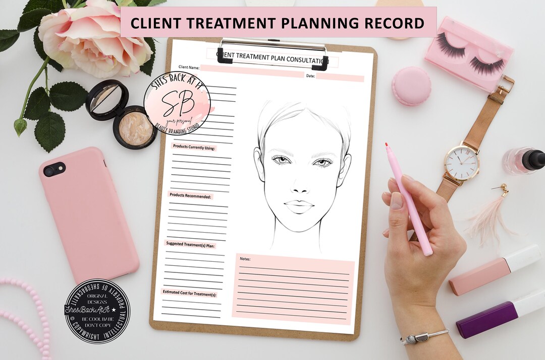 Treatment Plan Consultation, Esthetician Form, Skin Care Treatment Plan, Nurse Injector Client ...