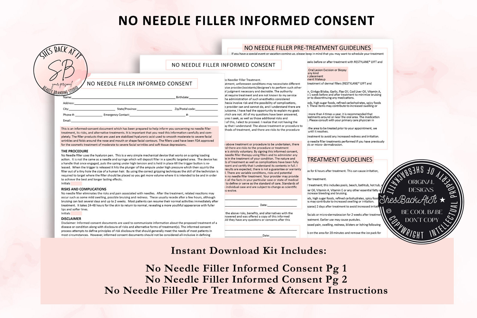 No Needle Fillerconsent Form Needleless Filler Consent - Etsy