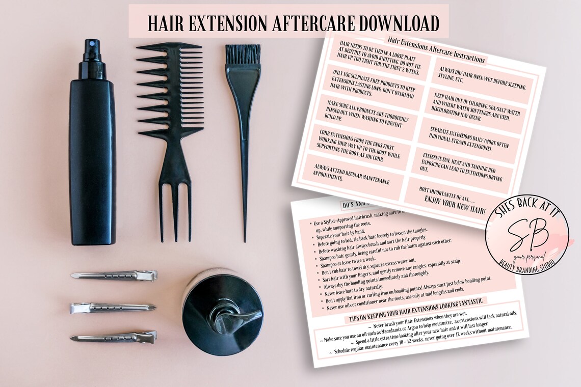 Hair Extensions After Care Instructions Postcard, Hair Extensions ...